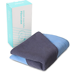 BYRIVER Light and Dark Blue Color Jersey Cotton Pillowcase Cover Body Pillow Pregnancy Pillow(L)