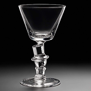 HISTORY COMPANY Knickerbocker Bar “Mr. Astor’s Top Hat” Original Martini Glass, 2-Piece Set (Gift Box Collection)