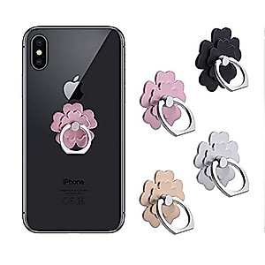 SKYii Cell Phone Ring Stand Finger Ring Holder 360 Rotation Phone Holder Ring Grip Compatible with Apple iPhone Xs Max XR X 8 7 Plus 5 5s Samsung S8 S7 4-Pack