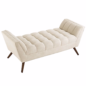 Modway Response Upholstered Fabric, Medium Bench, Beige