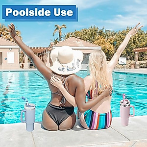 Yintoper 5Pcs 0.4in Diameter Straw Cover for Stanley Cup 30&40 Oz Tumbler, Silicone Cute Straw Cover Cap, Dust-Proof Drinking Straw Caps Reusable Straw Tips Topper Caps for Stanley Cups Accessories