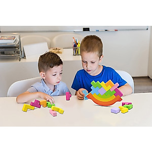 PHINIENLAND Balance Blocks Montessori Toys for Toddlers, Education for Fine Motor Skills - Sorting & Matching