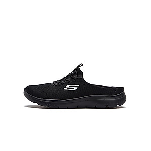Skechers Women's Summits Open Back Sneaker Black 10 Medium US