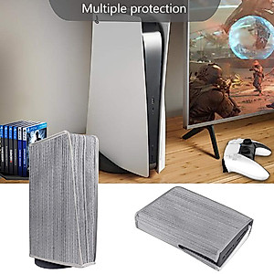 SHIYETA Dust Cover Soft Thick Cover Sleeve for Console Digital Edition & Regular Edition, Anti Scratch Waterproof Cover Sleeve -Easy Access Cable Port (Gray)