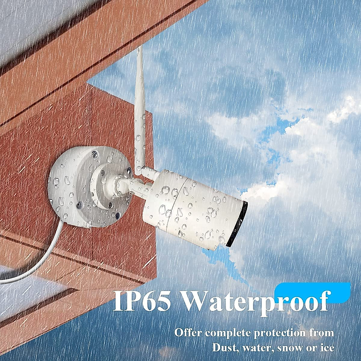 (Metal Aluminum & Waterproof) Junction Box Mount Bracket, Universal for Bullet Security Camera, Aluminum Waterproof Hide Cable Junction Box Compatible with Solar Panel, Fits Wall Ceiling