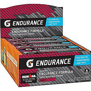 Gatorade Endurance Formula Powder With Electrolytes, Cherry, 1.72 Oz - Pack of 12