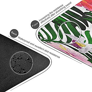 Qilmy Hibiscus Flower Yoga Mat, Non-Slip Texture Pro Yoga Mat Eco Friendly Exercise & Workout Mat for Yoga, Pilates and Floor Exercises