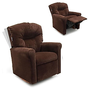 Dozydotes Contemporary Chocolate Micro Suede Rocker Recliner