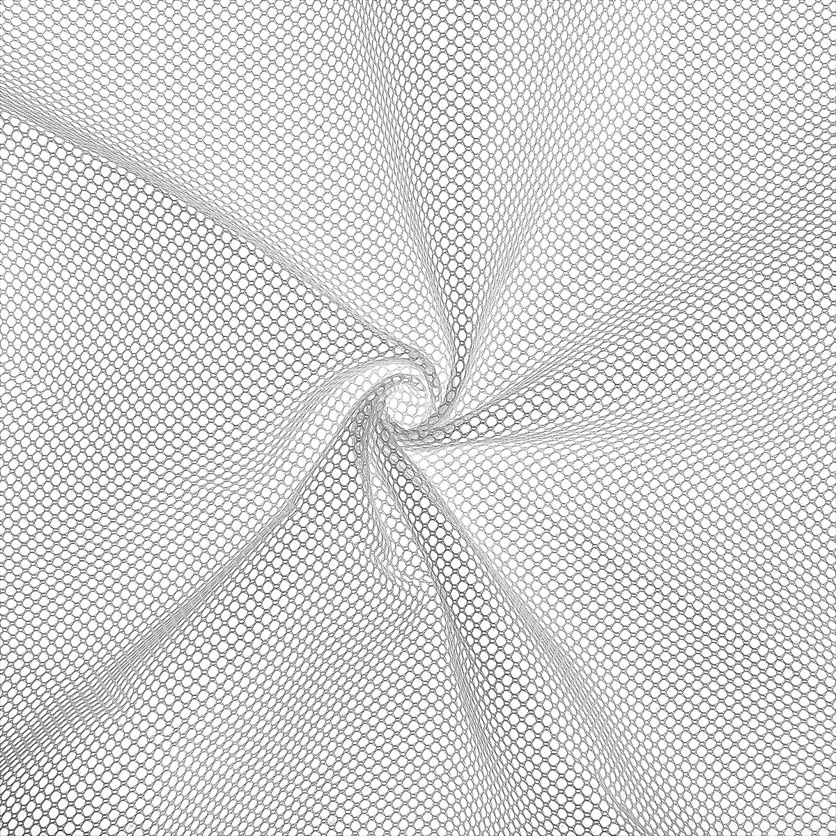 White Mesh Fabric 62 x 59-inch Slightly Stretchy Soft Mesh Fabric Netting for Netting Bag Shopping Bag, Backpack Pocket and Straps, Netting Clothes and Sewing Projects