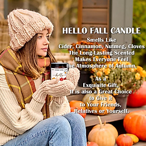 Fall Candles, Fall Decor, Fall Decorations for Home, Pumpkin Spice Candle, Fall Scented Candles Gifts for Women Autumn Decor - 9oz Soy Candles