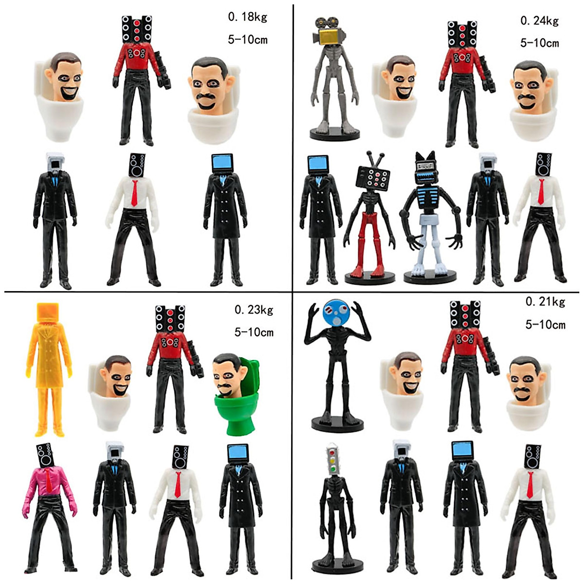GLXYSN 8Pcs Action Figure Horror Cartoon Movies Character Action Figure Model for Kids Birthday Party Cake Topper Halloween Parties Decoration