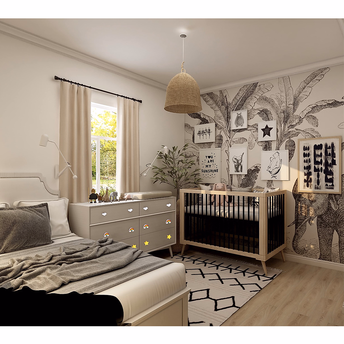 Stargallery 6 Pieces Cute Cartoon Shape Knobs for Furniture Soft Rubber Knobs for Cabinet Drawer Dresser Closets Organizer Desk Box Bookcase (Red, Rainbow)