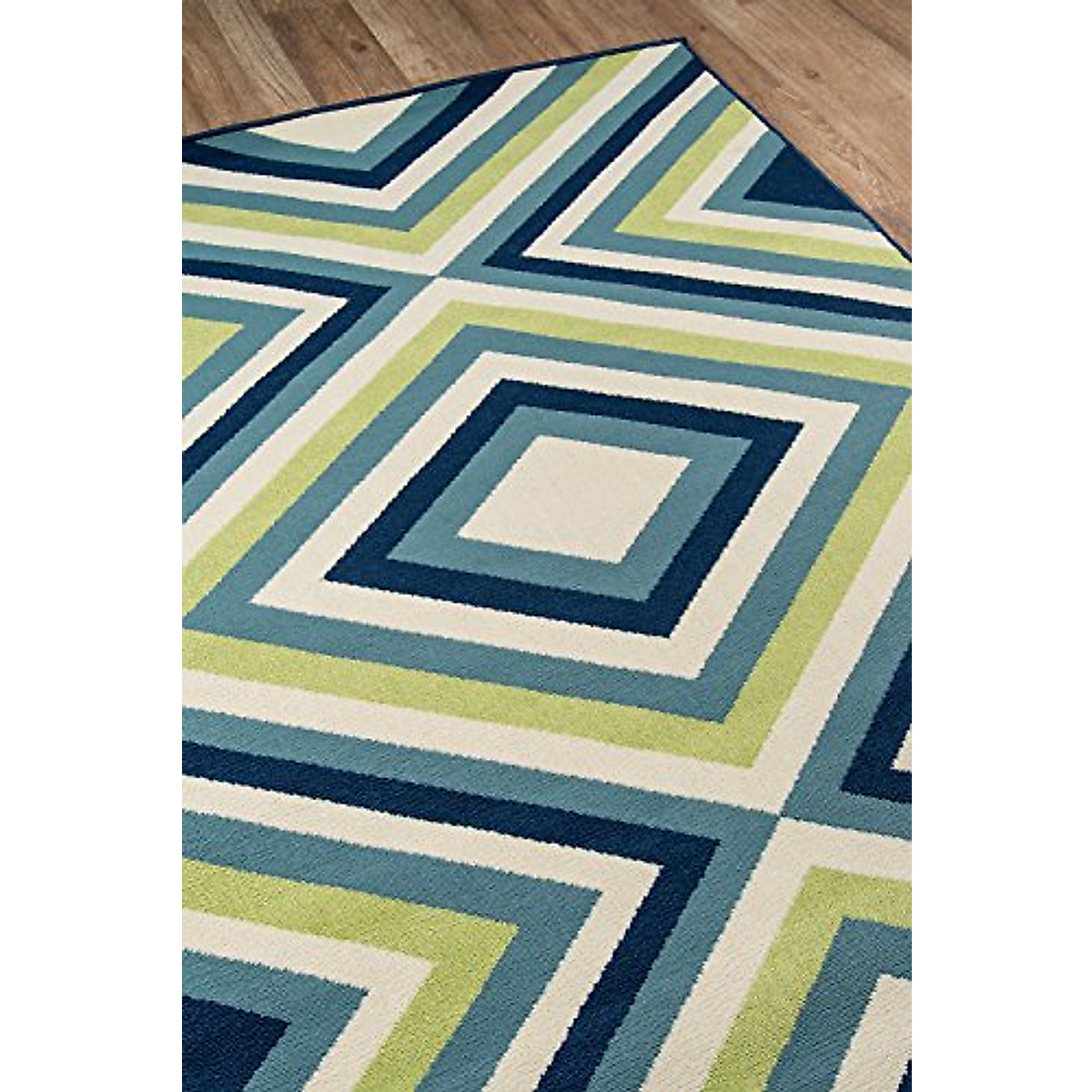 Momeni Rugs , Baja Collection Contemporary Indoor & Outdoor Area Rug, Easy to Clean, UV protected & Fade Resistant, 3'11" x 5'7", Multicolor