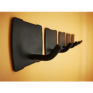 3M Hooks,Adhesive Hooks Heavy Duty Stick on Wall Hooks Towel Hooks Door Hooks Waterproof Stainless Steel Adhesive Towel Hooks Adhesive Holders for Hanging Clothes Bathroom Adhesive Hook 6 Pack (Black)