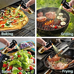 Oil Sprayer for Cooking, Olive Oil Sprayer Mister, Oil Spray Glass Bottle, Food Grade Oil Spritzer for Air Fryer, BBQ