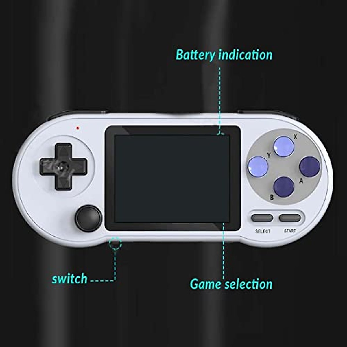 Panw Data Frog SF2000 Handheld Game Console, 3-inch IPS HD Screen Portable Handheld Nostalgic Arcade Retro Game Machine, 1500mAh Battery, Built-in 6000Games, Support 7 Emulators