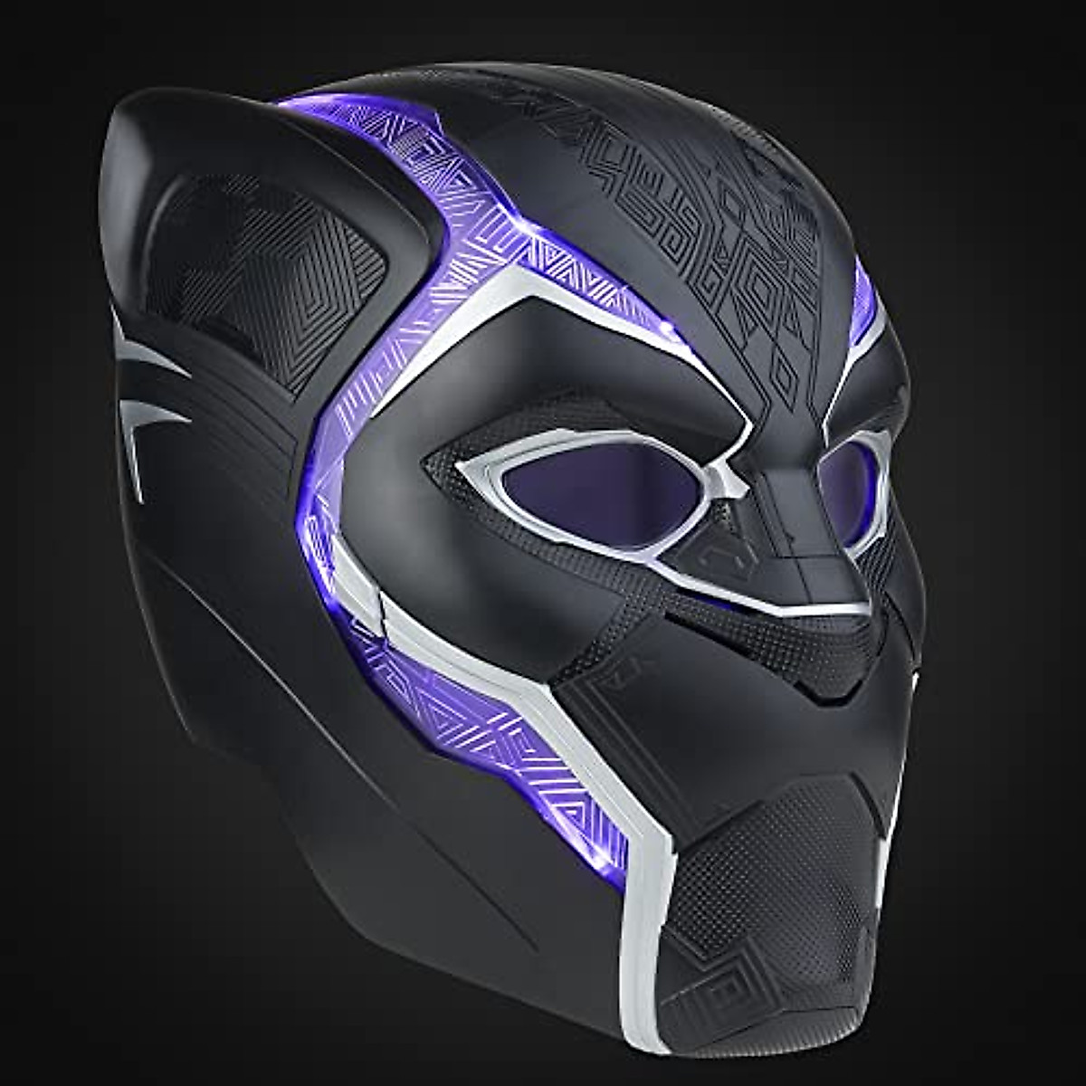 Marvel Legends Premium Electronic Role Play Helmet with Light FX and Flip-Up/Down Lenses, Black Panther Roleplay Item