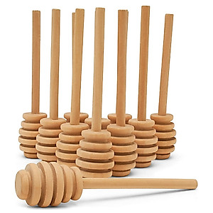 Wooden Honey Dippers 4 Inch, Pack of 24 Honey Dipper Sticks for Party Favors, Décor, and Food Boards, by Woodpeckers