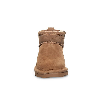 BEARPAW Shorty Youth Hickory Size 1 | Youth's Ankle Boot | Youth's Slip On Boot | Comfortable Winter Boot