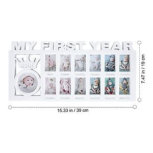 Baby Keepsake Newborn Baby Picture Frame My First Year Frame 12 Month Photo Frame Monthly Milestone Desktop Picture Frame For Baby Newborn 1st Birthday Gift