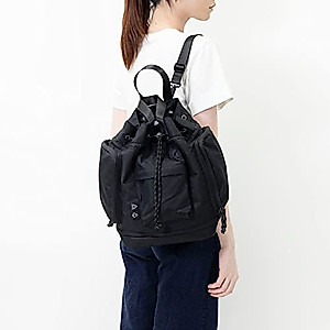 Doughnut Nomad Series Pyramid 13L 2-in-1 Hanging Toiletry Travel Girls Lightweight Casual Daypacks Bag Backpack (Black)