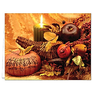Note Card Cafe Thanksgiving Cards With Kraft Envelopes | 72 Pack | A Bountiful Thanksgiving Design Assortment | Blank Inside, Glossy Finish | For Holiday, Autumn, Fall