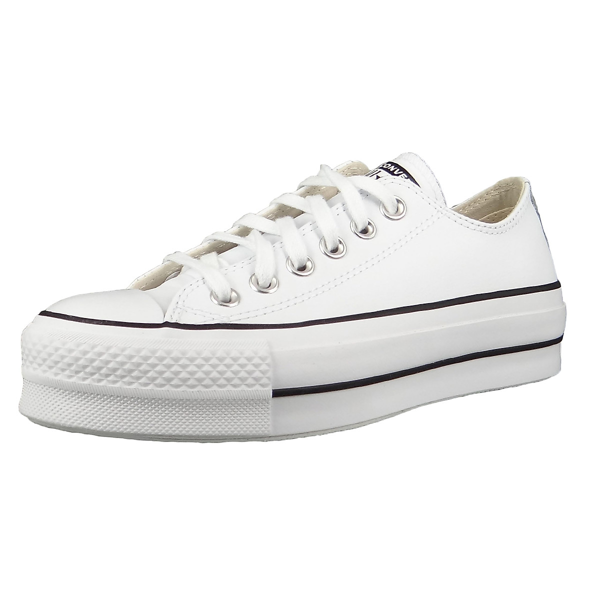Converse Women's Chuck Taylor All Star Lift Clean Sneaker, White/Black/White, 7.5 M US