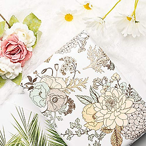 WRAPAHOLIC Wrapping Paper Roll - The Vintage Floral Printed on White Pearlized Paper,Perfect for Wedding, Birthday, Holiday, Baby Shower Wrap - 30 inch x 33 feet