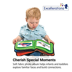 Excellerations Fabric Photo Album 13 Pockets for Kids and Families, Social Emotional Development Tool