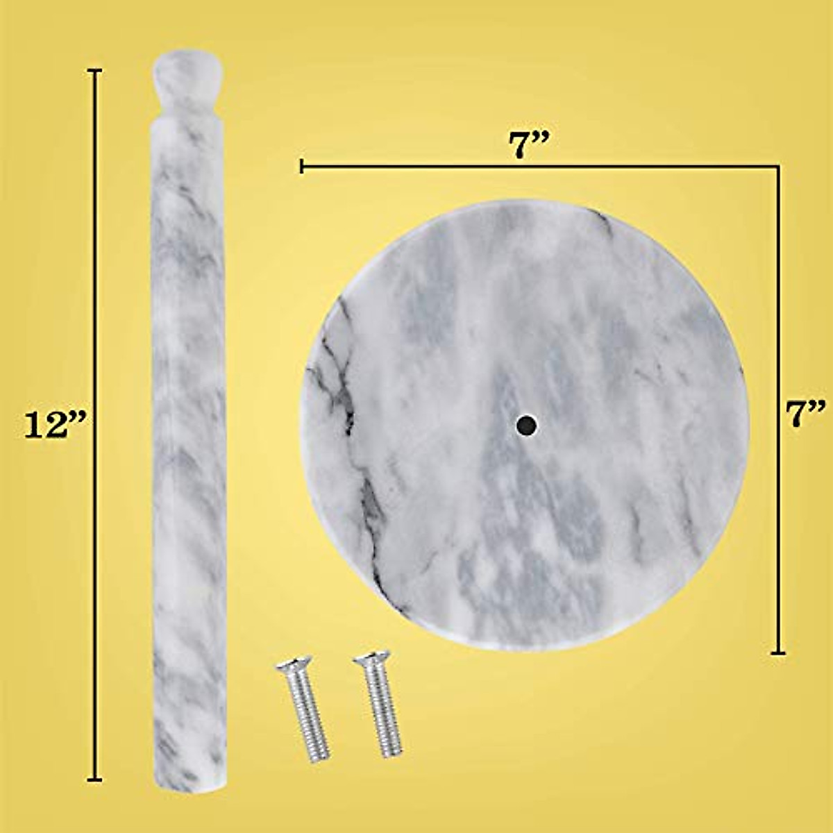 Homeries White Marble Paper Towel Holder – Deluxe Upright Towel Dispenser for Kitchen Countertop, Cabinet & Bathrooms – Non Steel & Non Plastic Design – Heavy Duty, Solid Standup Paper Towel Holders