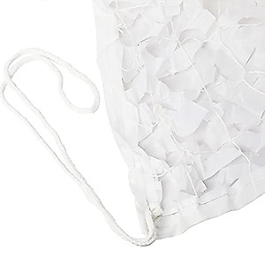 Queenbox 13x16.4ft White Camouflage Net, Oxford Hunting Blinds Sunshade Mesh Military Hide Sunscreen Shelter for Home Wall, Party, Camping, Outdoor