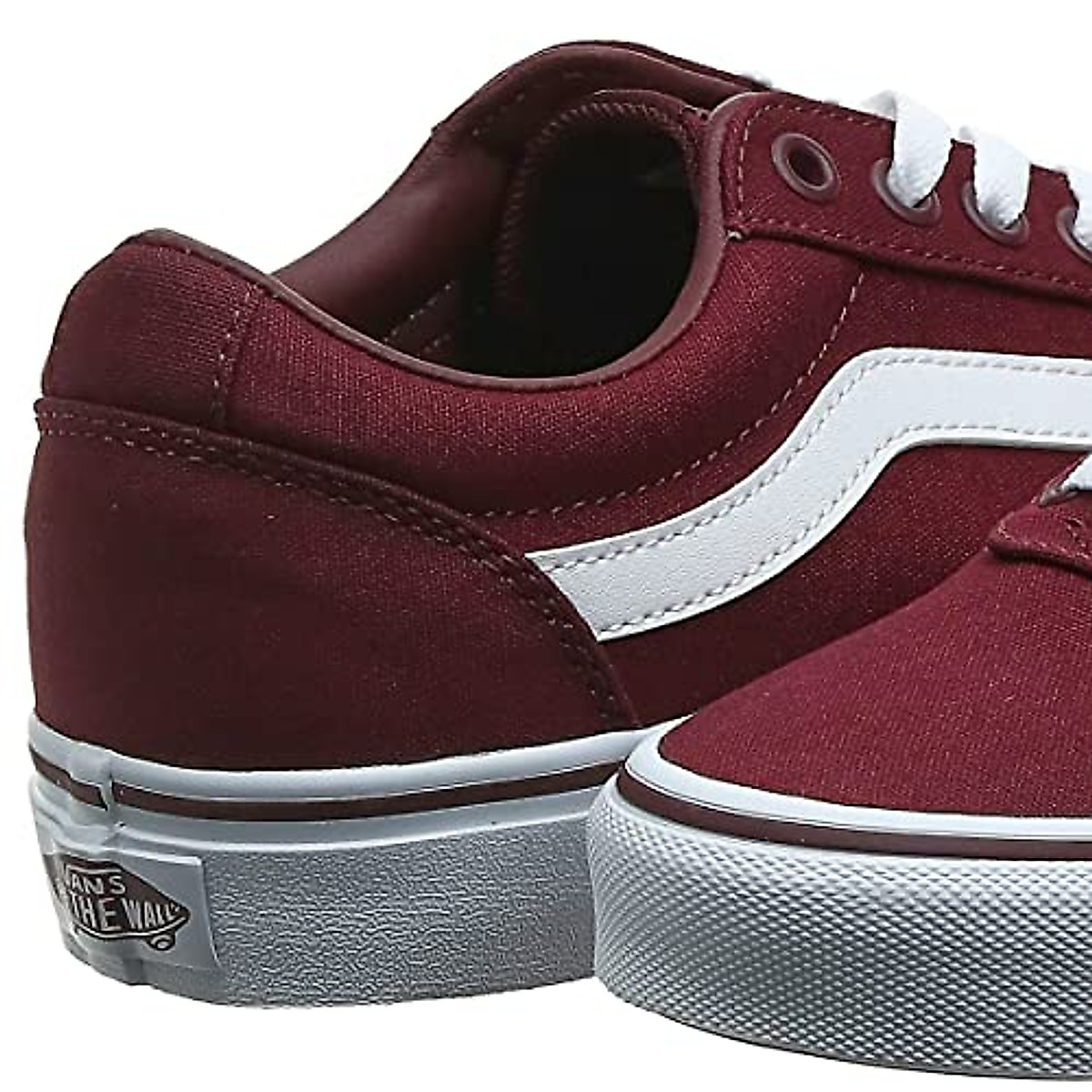 Vans Women's WM Ward Sneaker, Red ((Canvas) Burgundy Olq), 8