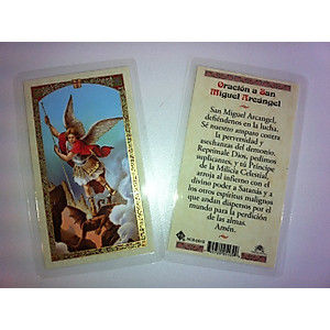 Holy Prayer Cards For The Prayer to Saint Michael the Archangel in Spanish