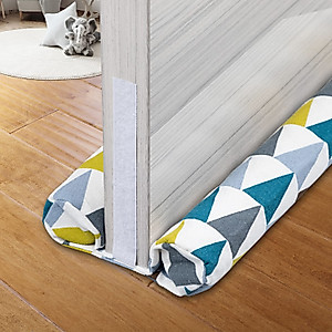 VISEMAN Under Door Stopper, Door Noise Blocker, Adjustable Door Sweeps Window Blocker, Door Bottom Weather Stripping, 20 to 36" Clear Self Stick Door Bottom