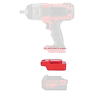 X-Adapter Fits Bauer 20v MAX Cordless Tools Compatible with Black & Decker 20v MAX (NOT Old 18v) Lithium Batteries- Adapter Only, RED (BD-BE20)