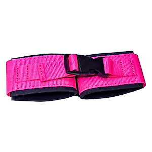Myosource Kinetic Bands Tumble Pro X Ankle Straps Kit – Cheerleading Standing Tumbling Equipment, Gymnastics Backhandspring Trainer – Includes Flexibility Stunt Stretch Strap – Pink