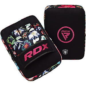 RDX Women Boxing Pads Focus Mitts, Ladies Flora Skin Hook and Jab Target Hand Pads, Great for Muay Thai, Martial Arts, MMA, Kickboxing, Karate Training, Padded Punching, Coaching Strike Shield
