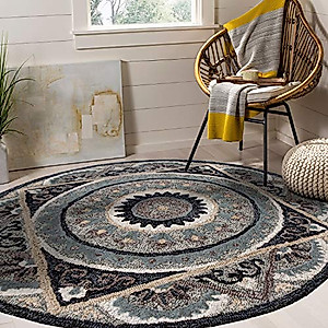 Lr Home Ox Bay Constance Multi Traditional Medallion Organic Wool Indoor Hearth Area Rug