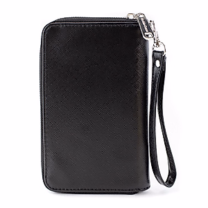 Buckle-Down Disney Wallet, Zip Around, The Little Mermaid Ariel with Flounder and Sebastian Blue, Vegan Leather