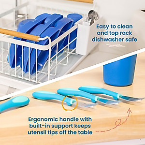 ECR4Kids My First Meal Pal Combo Set, Children's Tableware, Blue, 15-Piece