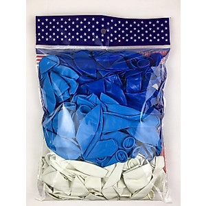 KADBANER White Blue Light Blue Balloons,100-Pack,12-Inch Latex Balloons