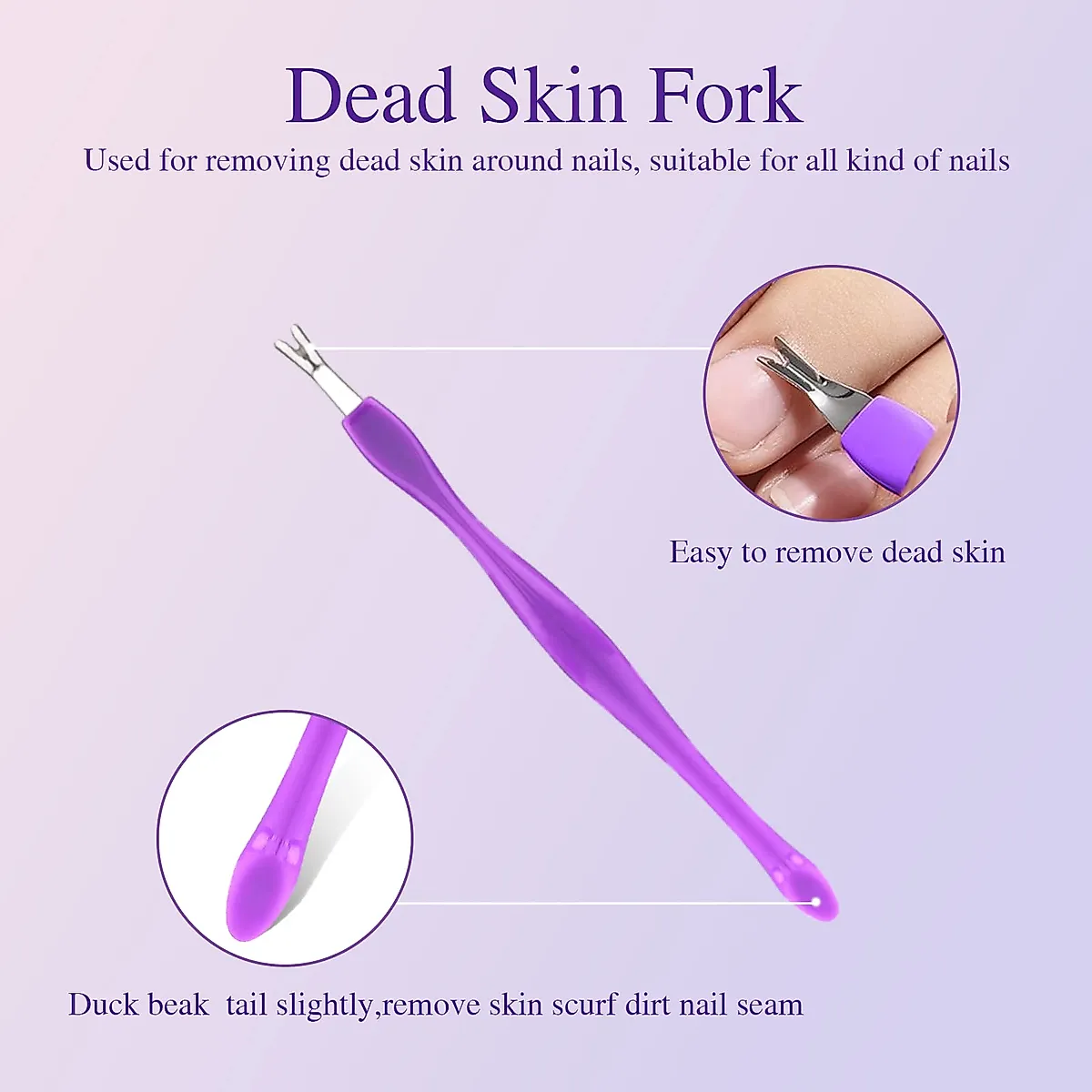 13 in 1 Nail File Set, Nail File and Buffer, Double Sided 100/180 Grit Nail Files, Mery Board, Cuticle Nippers, Cuticle Pusher, Cuticle Peeler, Cleaning Brush, Professional Manicure Tools(Purple)