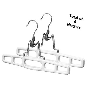 3 sets of 2 Skirt and Slack Hanger Clamp white (7'Hx 11"W) by Merrick Engineering