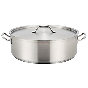 Winware Stainless Steel 15 Quart Brasier with Cover