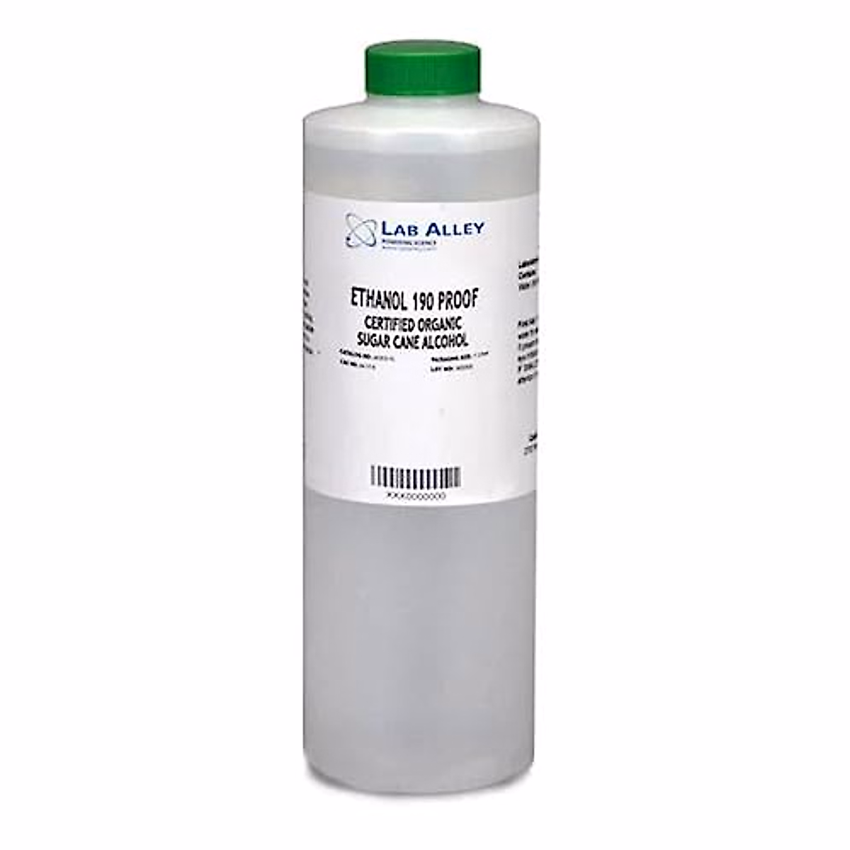 Ethanol 190 Proof (95%) Certified Organic/Vegan Sugar Cane Alcohol, FCC Food Grade-1 Litre
