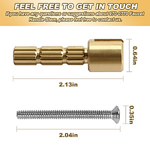 Aulpq Stem Adapter with Screw 970-0770, for Pfister Replacement Parts, Shower Sartridge, Shower Handle, Shower Adapter for Tub Faucet,Brass