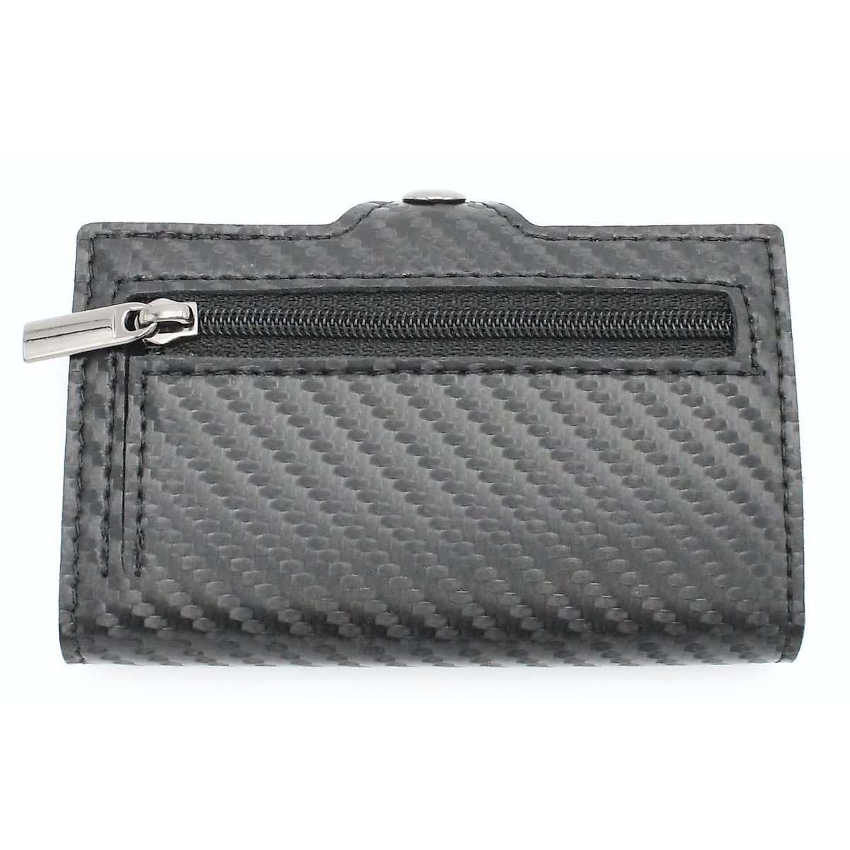RFID Protection Minimalist Pop-Up Wallet Carbon Fibre Leather