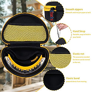 khanka Hard Case replacement for DEWALT DPG82-11/DPG82-21 Concealer Clear Anti-Fog Dual Mold Safety (yellow)