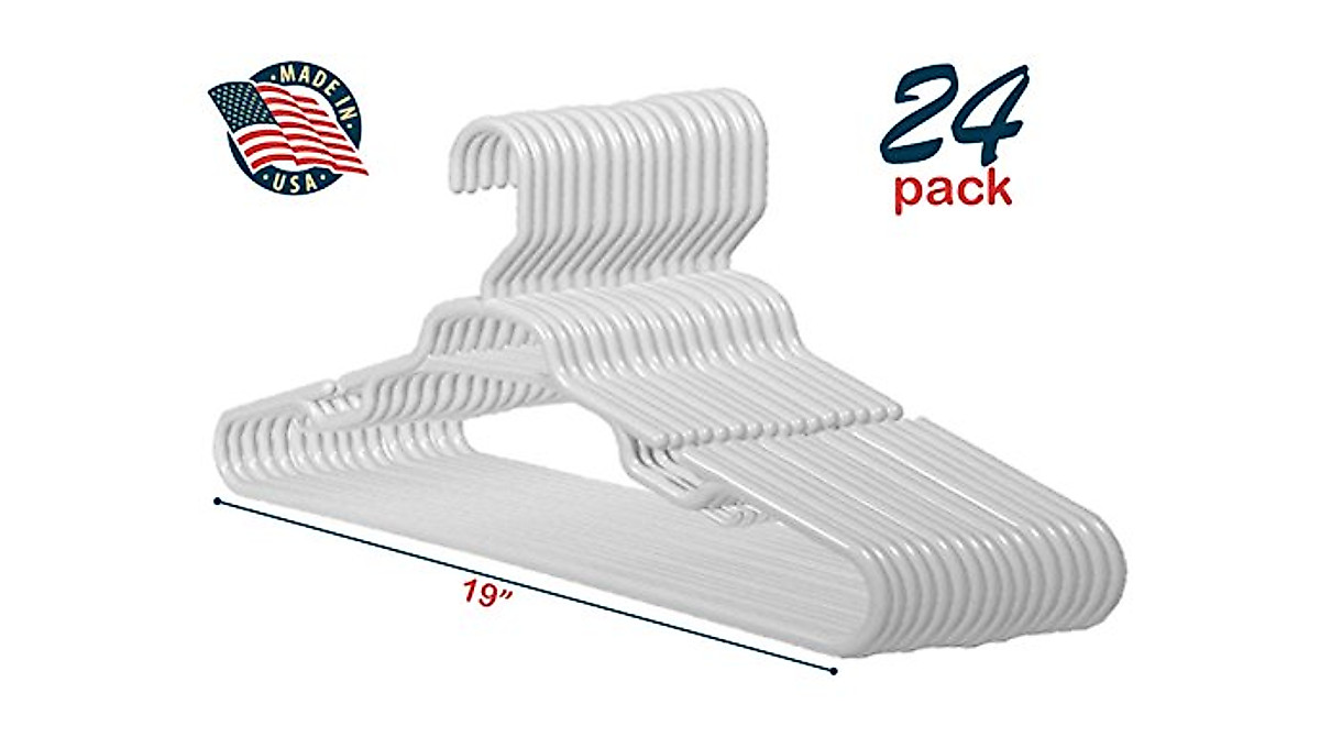 Buy 24 Giant Tubular Plastic Hangers - Strong & Durable