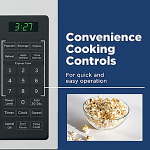GE Countertop Microwave Oven | 0.7 Cubic Feet Capacity, 700 Watts | Kitchen Essentials for the Countertop or Dorm Room | White